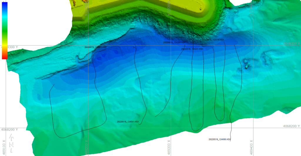 Bathymetric Survey in Base Stone Investigation by Riverside with MS400U ...